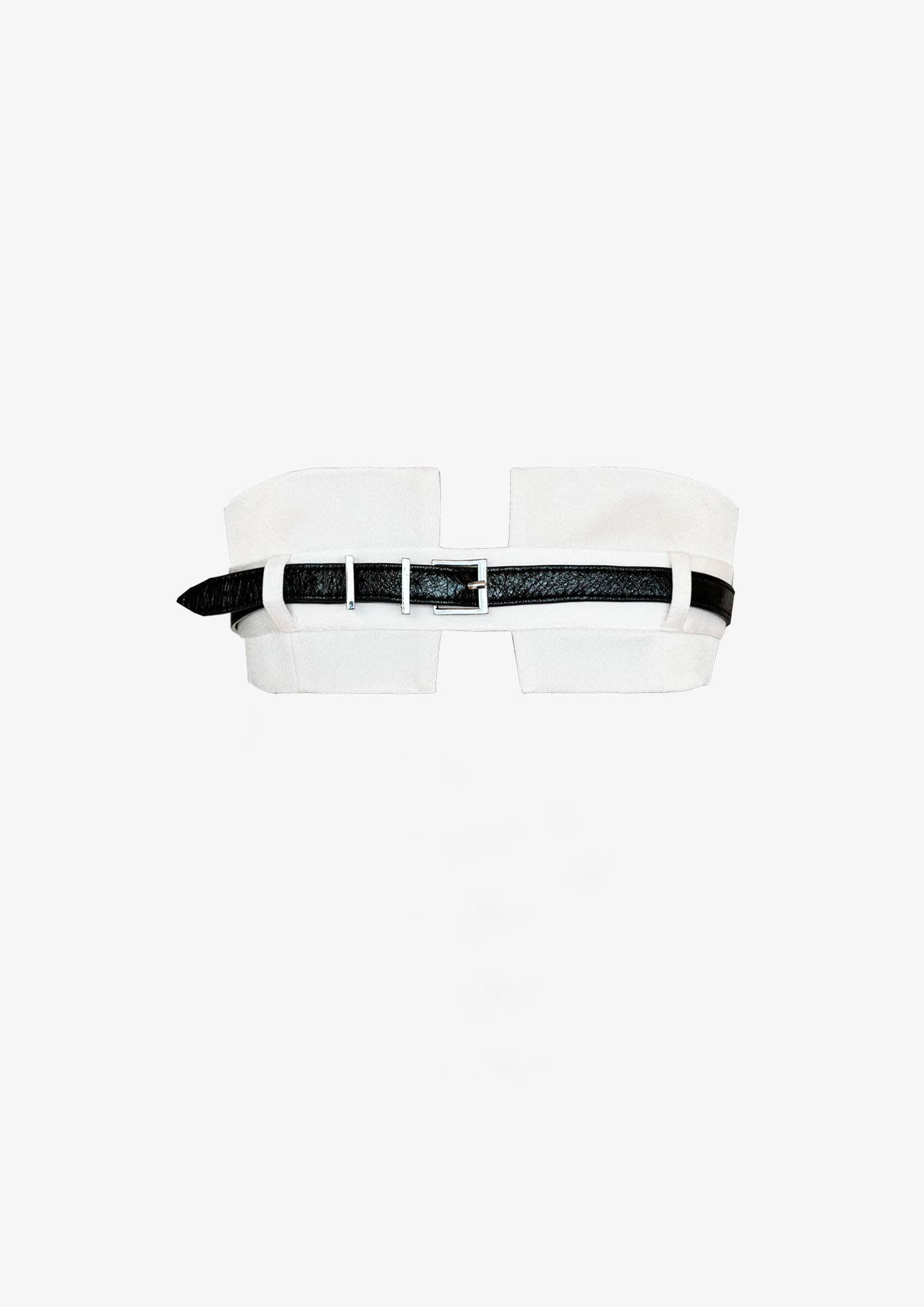 WHITE BELTED SQUARE BRA - Mrs Keepa